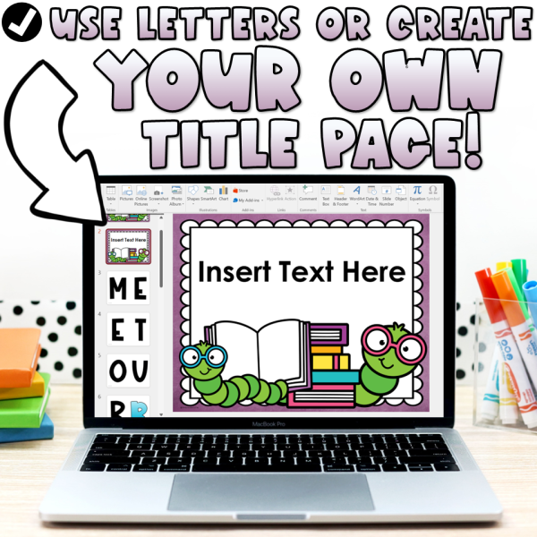 Reading Month Bulletin Board Back to School Display Bookworms EDITABLE ...