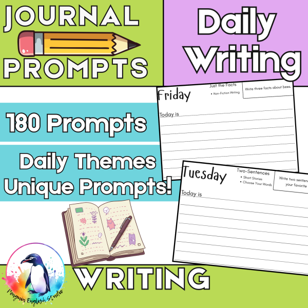 Daily Writing Prompts for the Year | 180 Prompts | Grade 3,4 and 5 ...