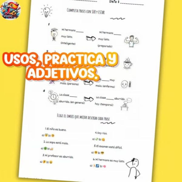 Ser vs Estar Pack: Conjugation, Uses, and Meaning Changes with ...