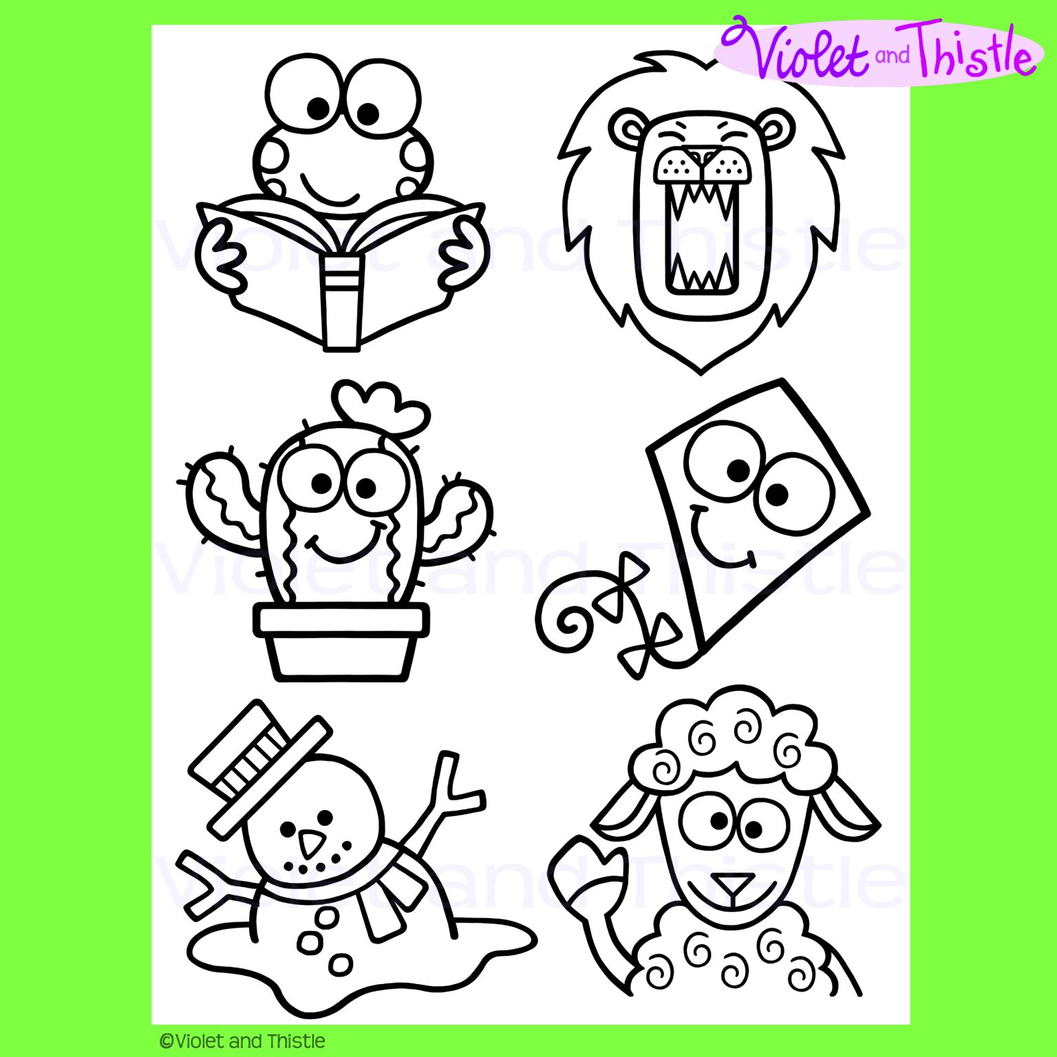 Directed Drawing Spring March Melting Snowman Lion Lamb Kite Frog Learn ...