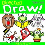 Directed Drawing Spring March Melting Snowman Lion Lamb Kite Frog Learn ...