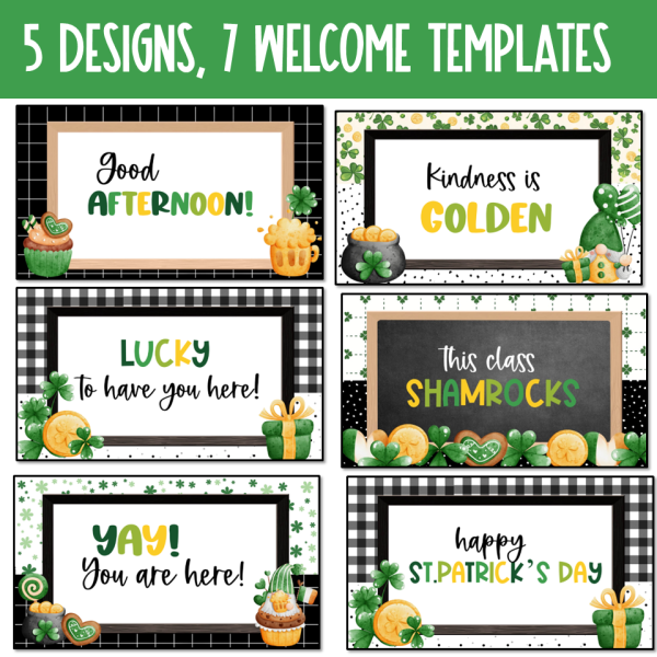 St Patricks Day Slides Template Editable March Morning Meeting Daily ...