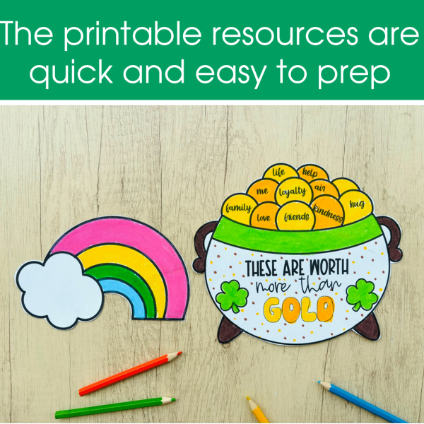 St Patricks Day Crafts March Writing Crafts Activity Shamrock Kindness ...