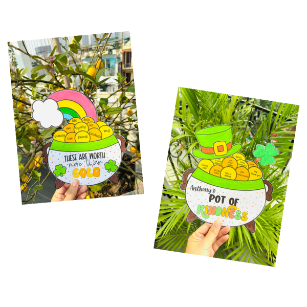 St Patricks Day Crafts March Writing Crafts Activity Shamrock Kindness ...