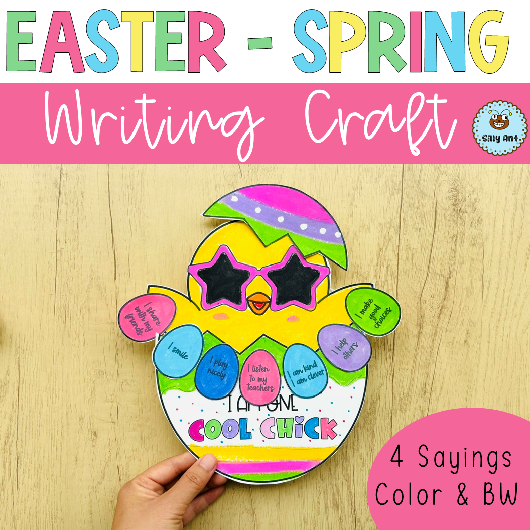 Chick Easter Craft/ Easter Egg Name Craft Activity/ April Spring ...