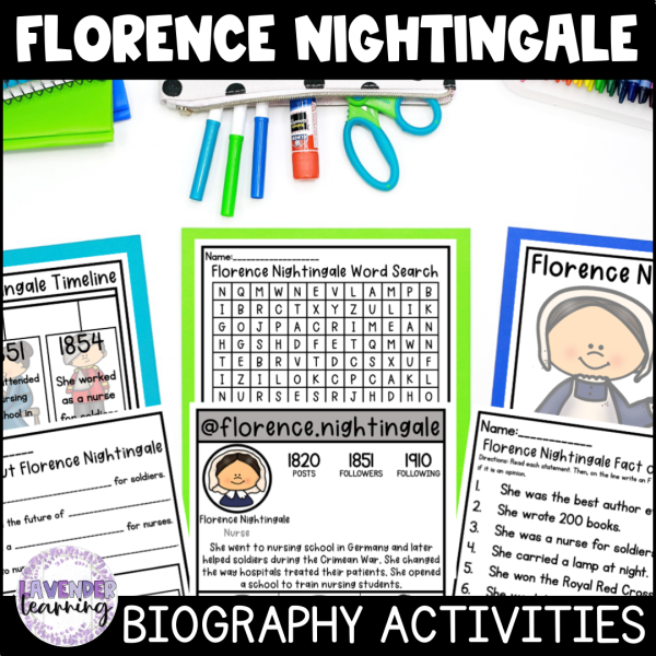 Florence Nightingale Women History Month Scientists Worksheet Science ...