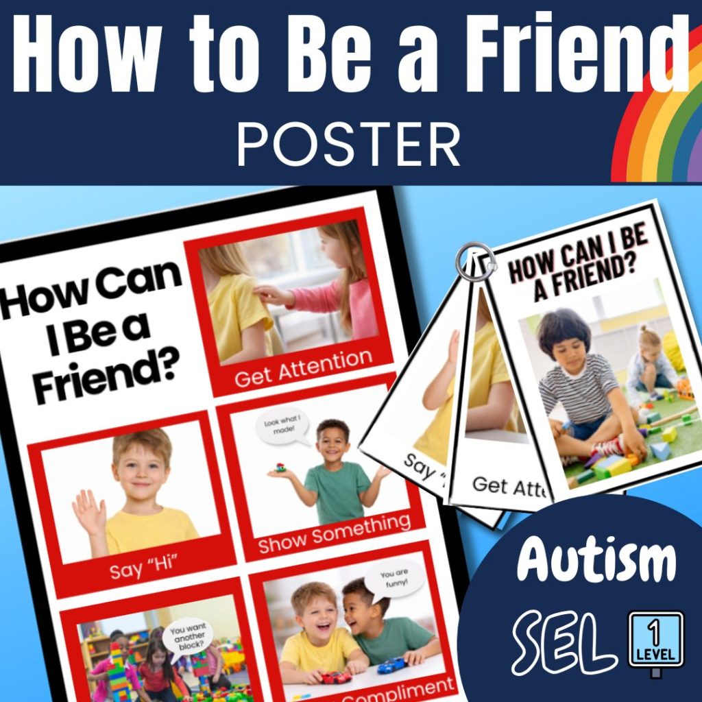 How to Be a Friend Poster & Cards Friendship Autism Social Skill SEL ...
