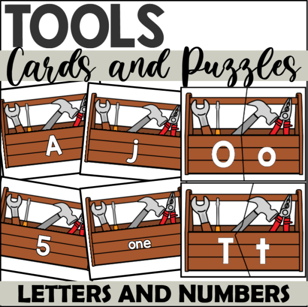 Tools Alphabet and Number Flash Cards and Puzzles | Made By Teachers