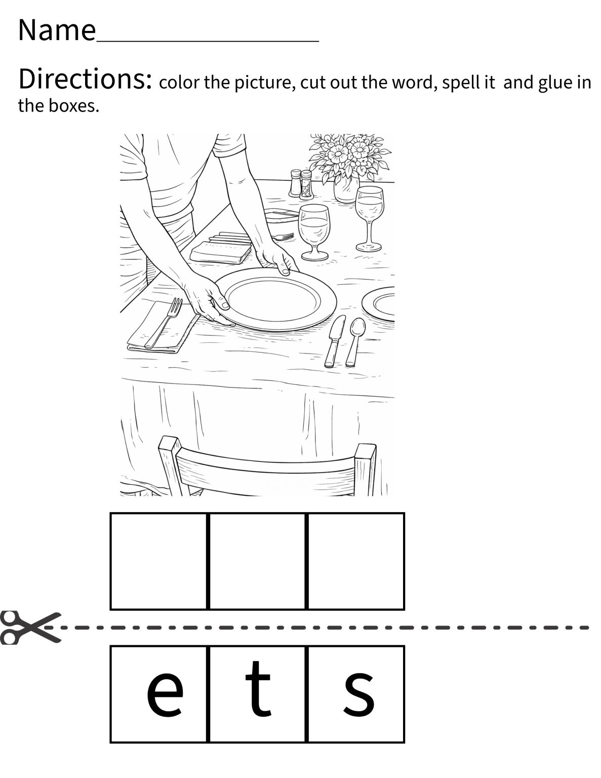 Color, Cut, Spell & Glue – Hands-On Word Building Activity set 2 | Made ...