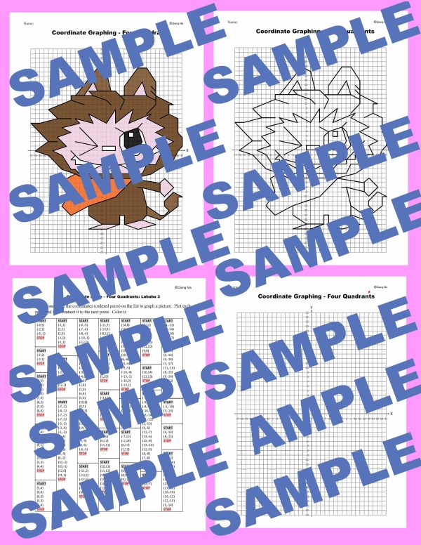 Cartoon Character Coordinate Plane Graphing Picture: LABUBU 3 - Made By ...