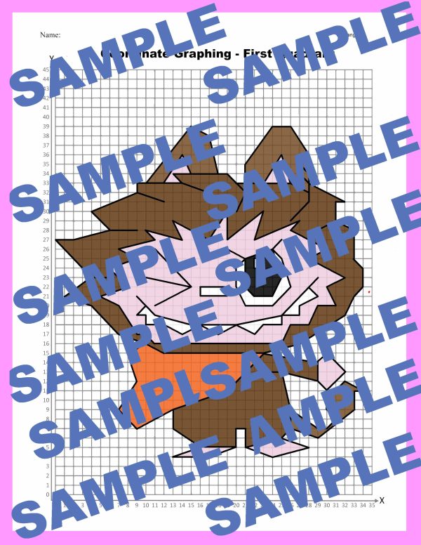 Cartoon Character Coordinate Plane Graphing Picture: LABUBU 3 - Made By ...