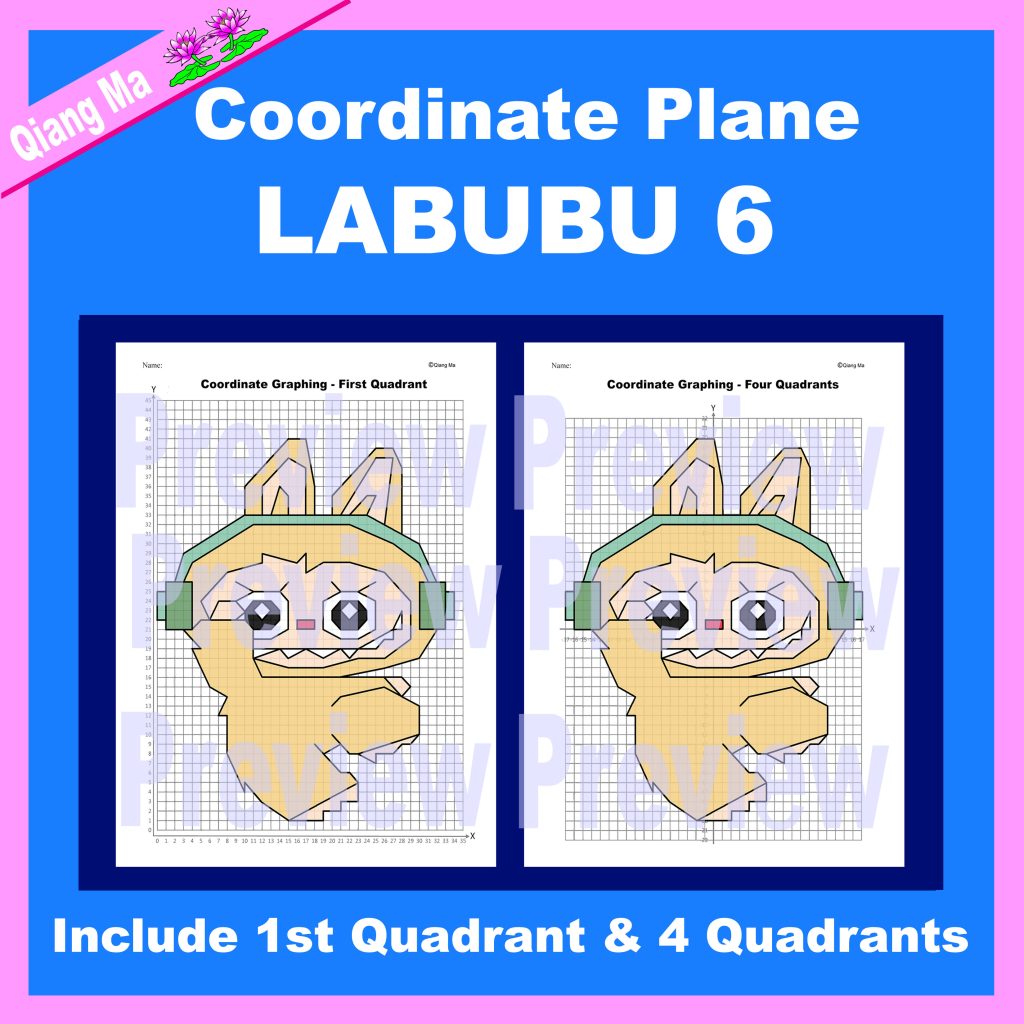 Cartoon Character Coordinate Plane Graphing Picture: LABUBU Bundle 8 in ...