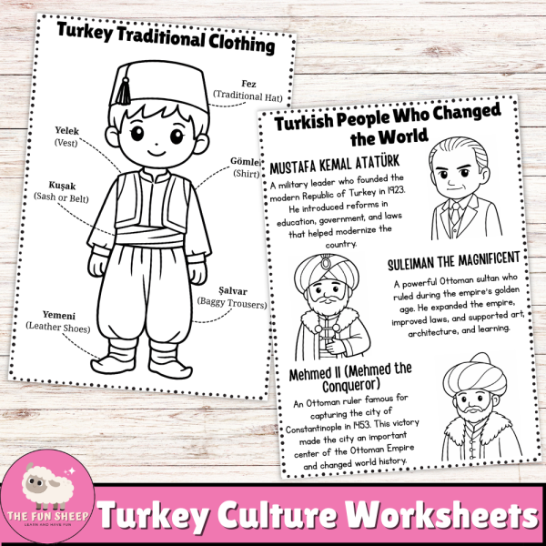 Turkey Culture Worksheets Explore Turk Clothing, Food & Influential ...