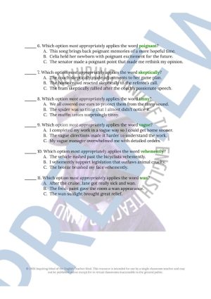 Great Gatsby Chapter 3 Vocabulary Activities | Crossword Puzzle | Word ...