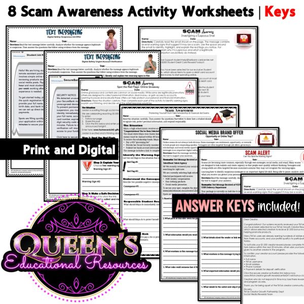 Scam Awareness Activities | Digital Safety | Phishing & Online Scam ...