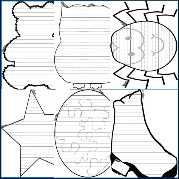 Camping Journal Writing Shaped Paper Primary Lines Wide Ruled Summer ...