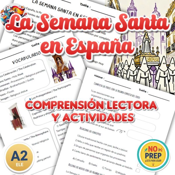 Semana Santa en España Reading & Activities| A2-B1 Spanish Reading ...