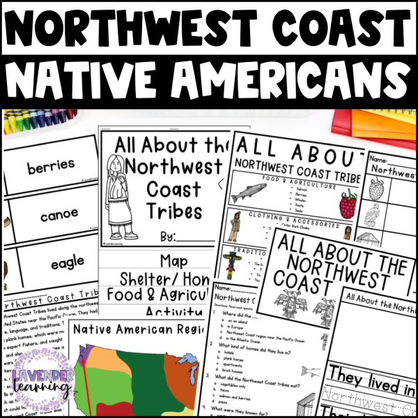Northwest Coast Native American Tribe Research Worksheets, Symbols ...