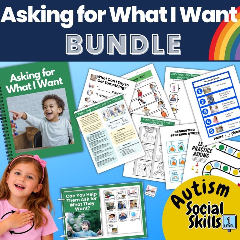 Asking What I Want Autism SEL Bundle Preschool Social Skills Story ...