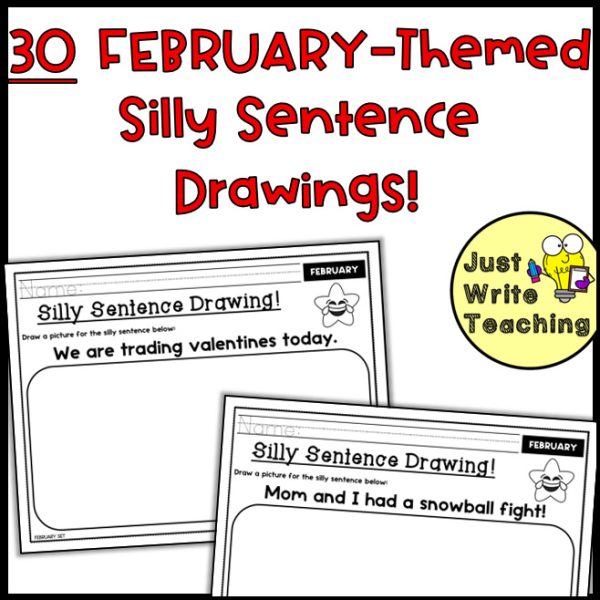 February Morning Work - Silly Sentence Tracers and Drawings | Made By ...