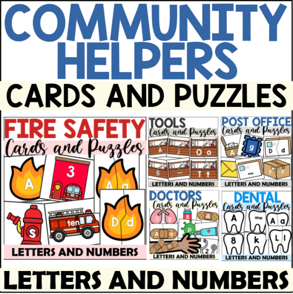Community Helper Alphabet and Number Cards and Puzzles Bundle | Made By ...