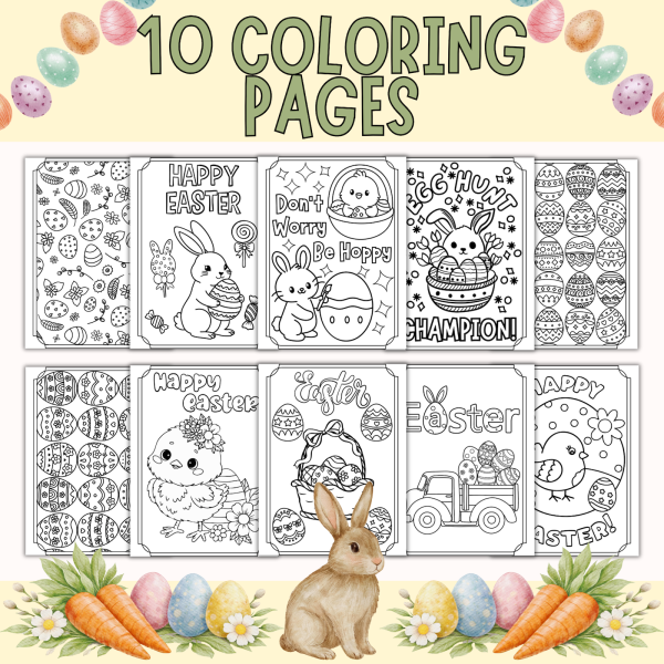 Easter Activity Bundle Nonreligious Activities Coloring Pages Word ...