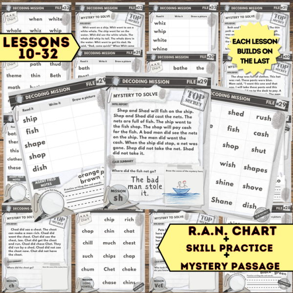 Decodable Reading Passages for Orton Gillingham, High Interest Level 1 ...