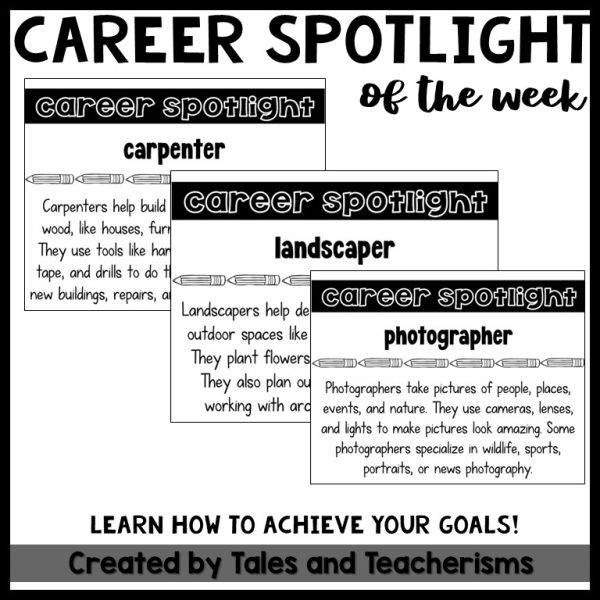 Career Spotlight: Job of the Week Informational Posters for Morning ...