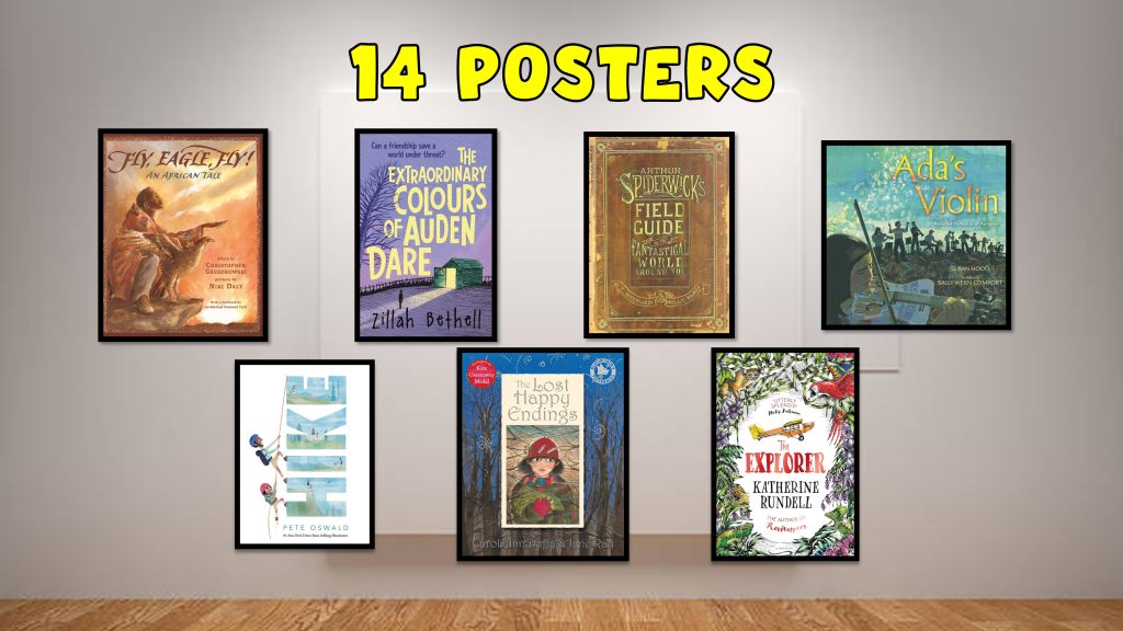 Printable Book Cover Posters Set of 14, Book Character, Bulletin Board ...