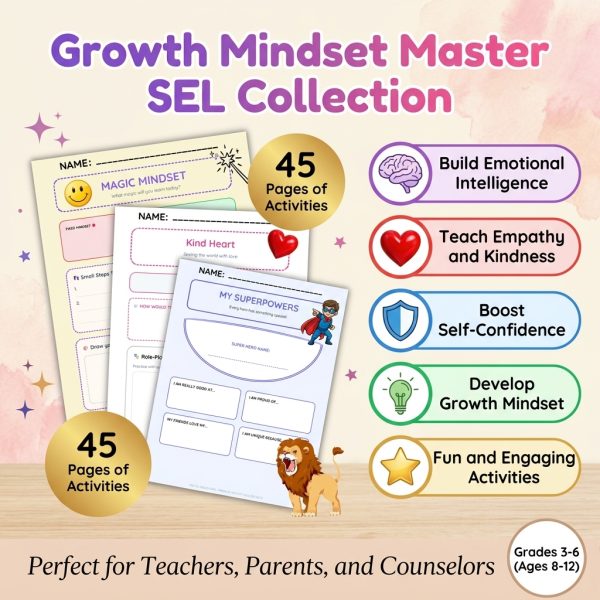 Growth Mindset SEL Bundle for Grades K–3 | Social Emotional Learning ...