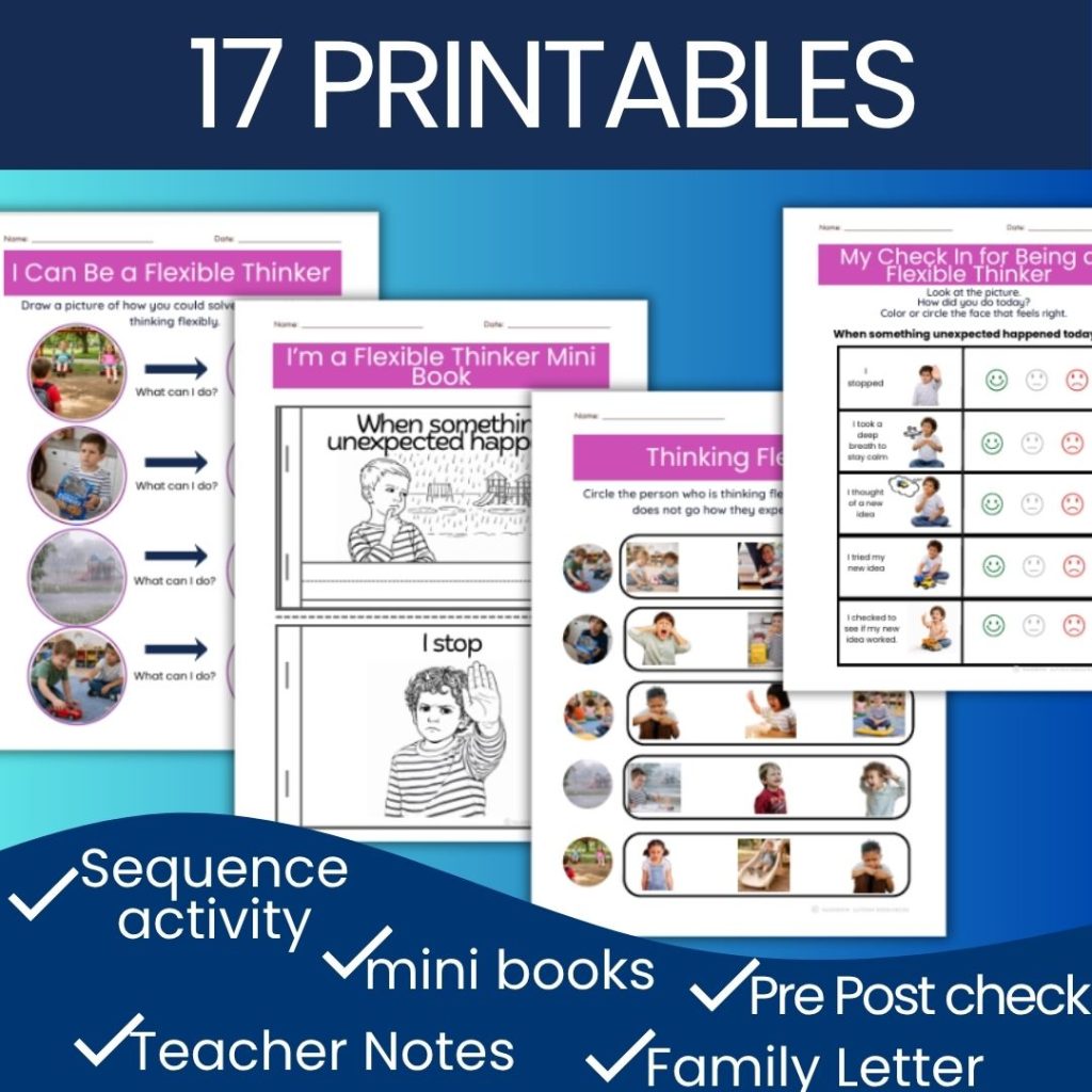 Flexible Thinking Worksheet Printables Autism Social Skills Coping with ...