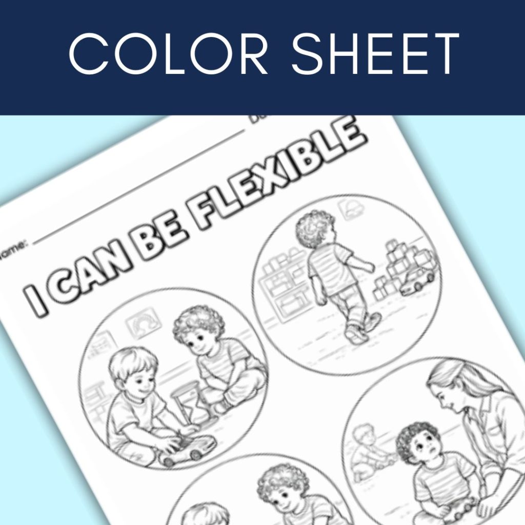 Flexible Thinking Worksheet Printables Autism Social Skills Coping with ...