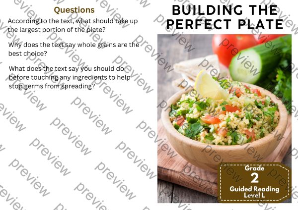 Guided Reading Level L - Building the Perfect Plate (with Lesson Plan ...