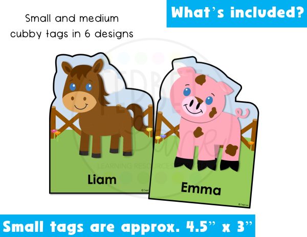 Editable Farm Theme Classroom Decor Cubby Name Tags | Locker Labels ...