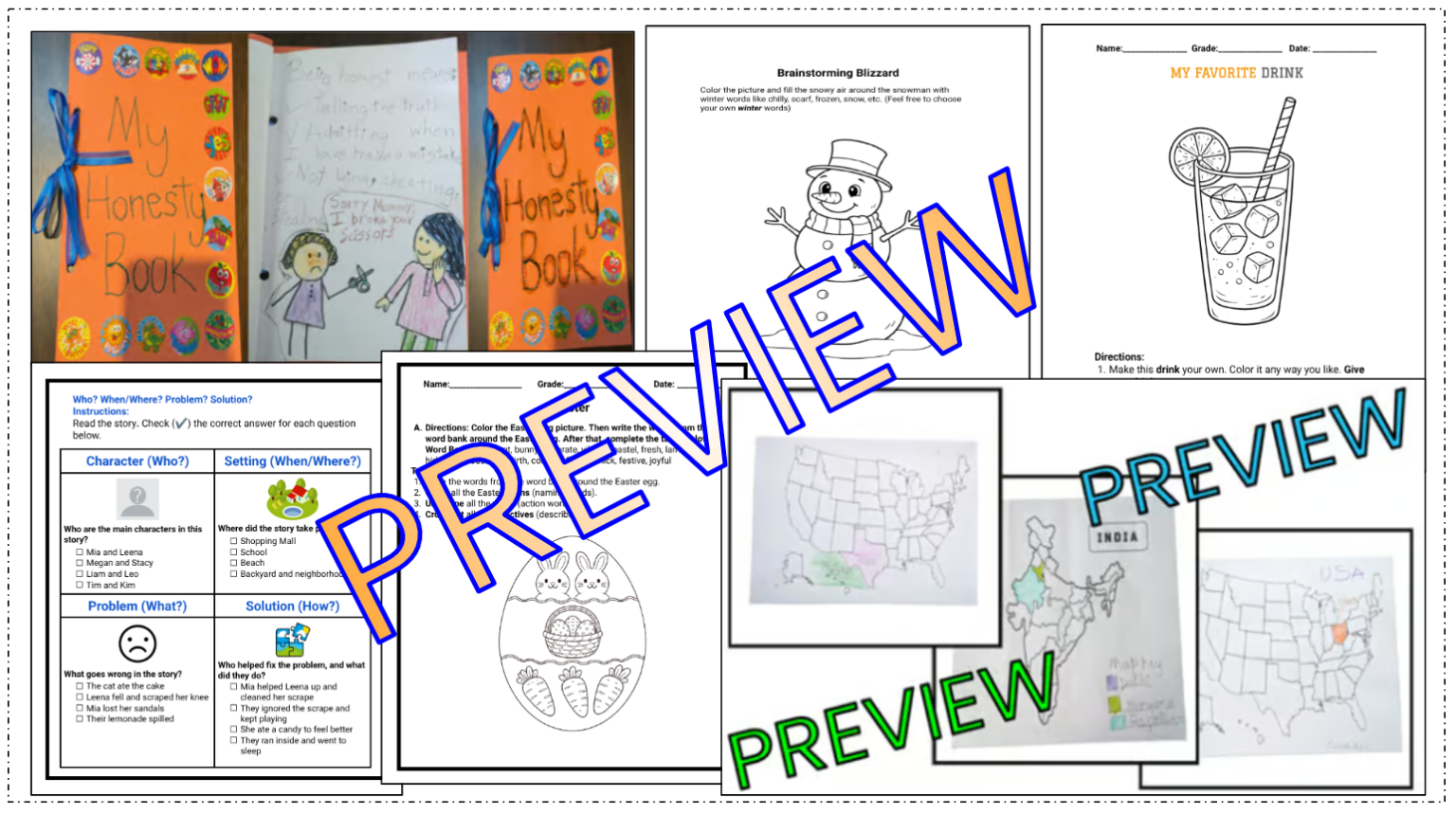 Writing Activities Bundle for Grades Kindergarten, 1st, 2nd, and 3rd ...