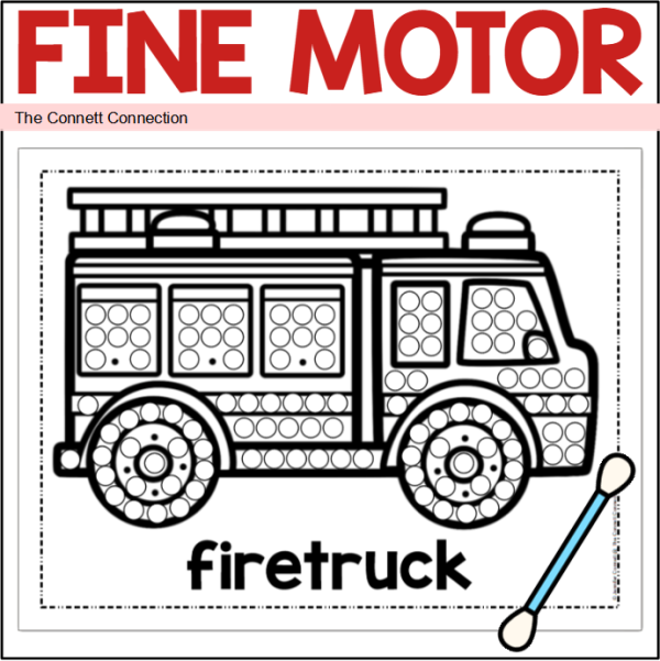 Fire Safety Dot Painting - A Fine Motor Art Activity | Made By Teachers