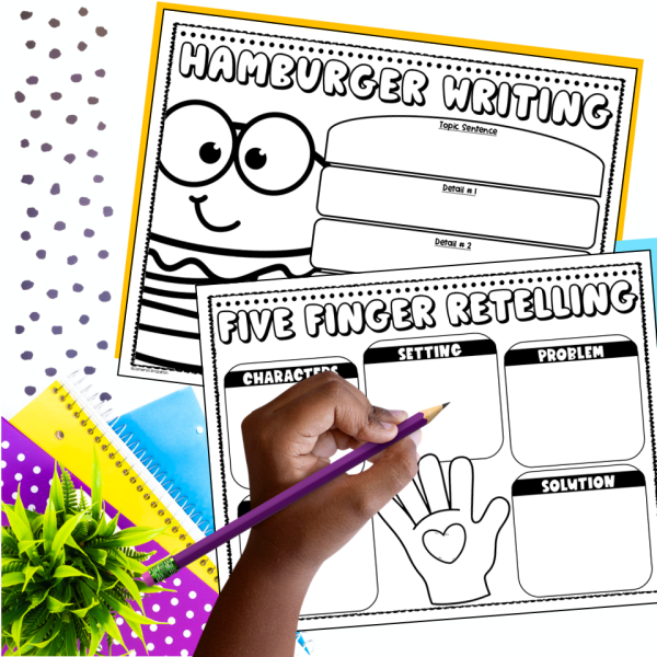 Writing Graphic Organizers | 5W's, Sequencing, Hamburger Paragraph ...