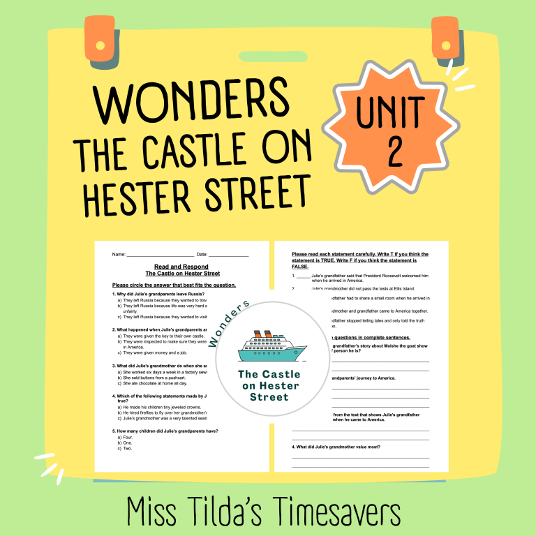 The Castle on Hester Street - Grade 3 Wonders | Made By Teachers