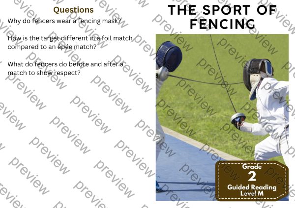 Guided Reading Level M - The Sport of Fencing (with Lesson Plan) | Made ...
