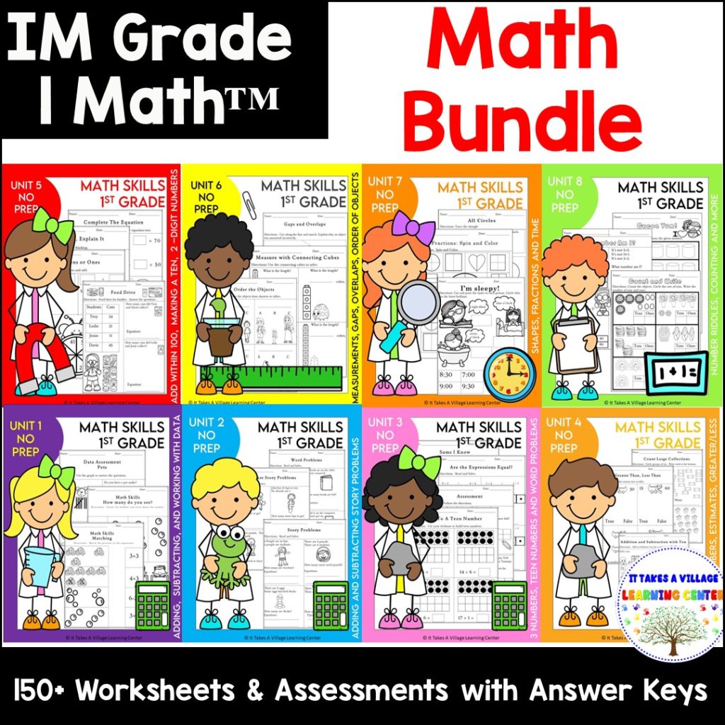 Illustrative Mathematics - Extra Practice Worksheets - 1st Grade Bundle ...