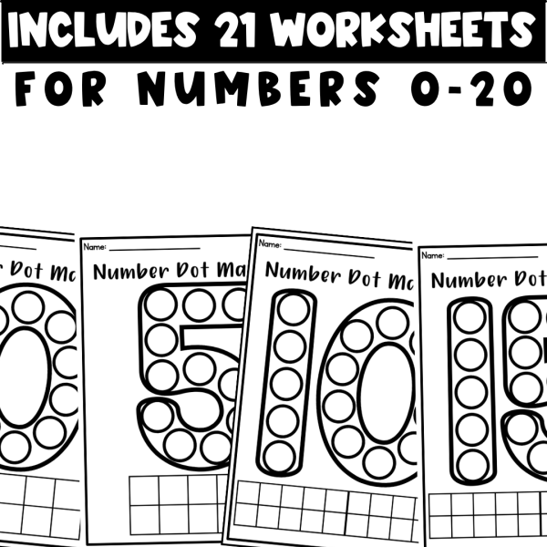 Recognizing Numbers to 20 Identifying Teen Numbers Dot Marker ...