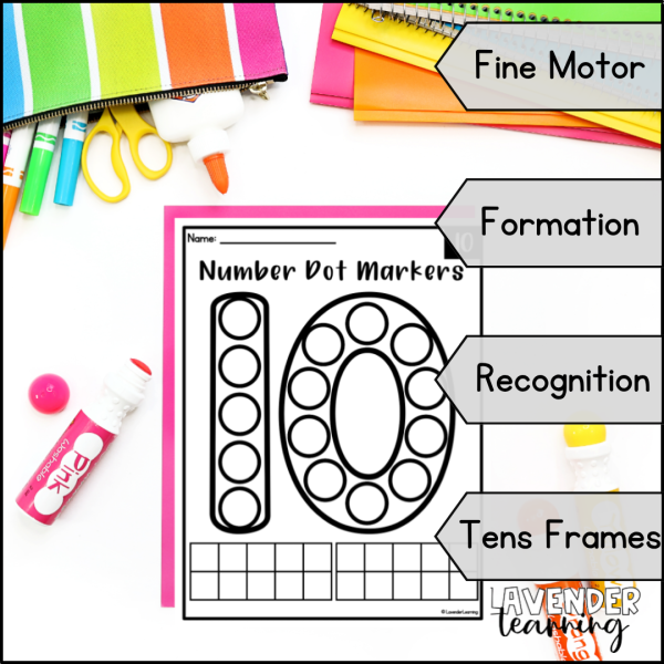 Recognizing Numbers to 20 Identifying Teen Numbers Dot Marker ...