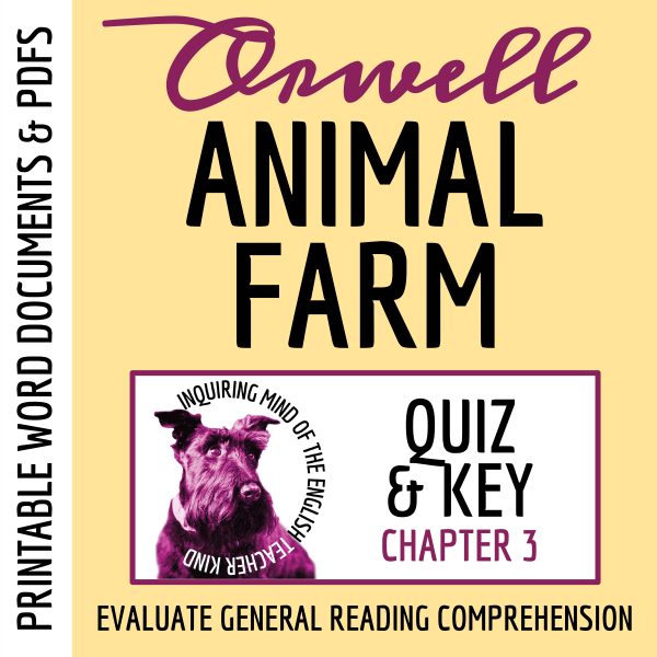 Animal Farm Chapter 3 Quiz and Answer Key | Independent Reading ...