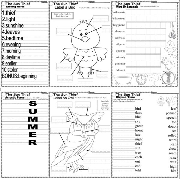 The Sun Thief Summer Read Aloud Book Study Companion Reading ...