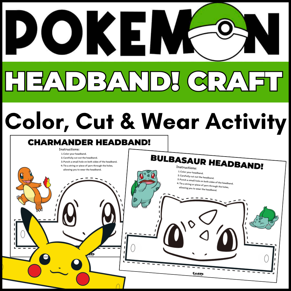Pokémon-Inspired Bundle | 6 Engaging Activities | Color, Craft & More ...