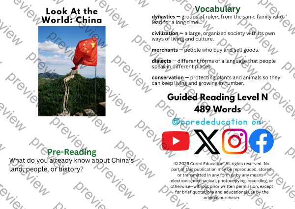 Guided Reading Level N - China (with Lesson Plan) | Made By Teachers