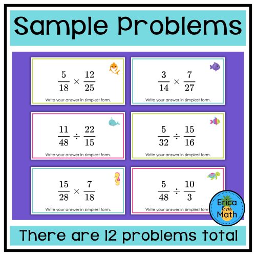 Multiplying & Dividing Fractions Self-Checking Digital Activity for 7th ...