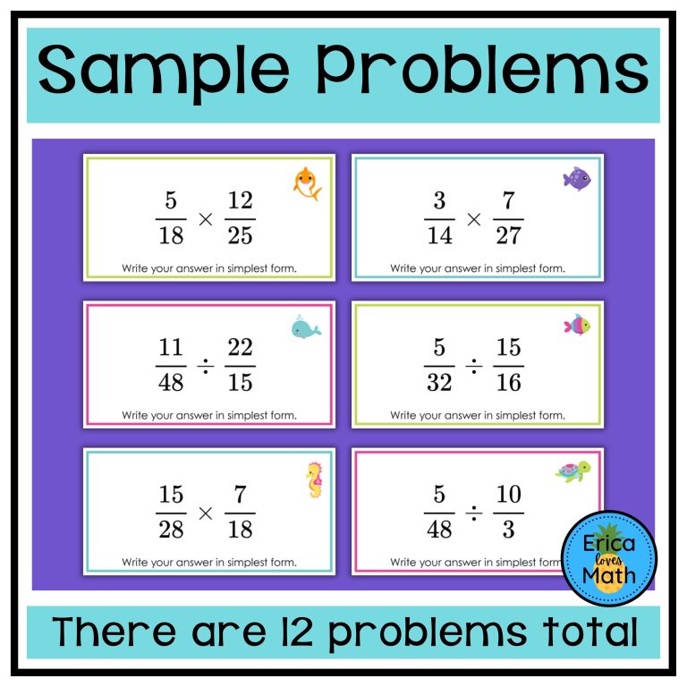 Multiplying & Dividing Fractions Self-Checking Digital Activity for 7th ...