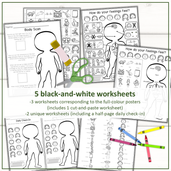 Interoception Posters and Worksheets for Emotional Regulation Body ...