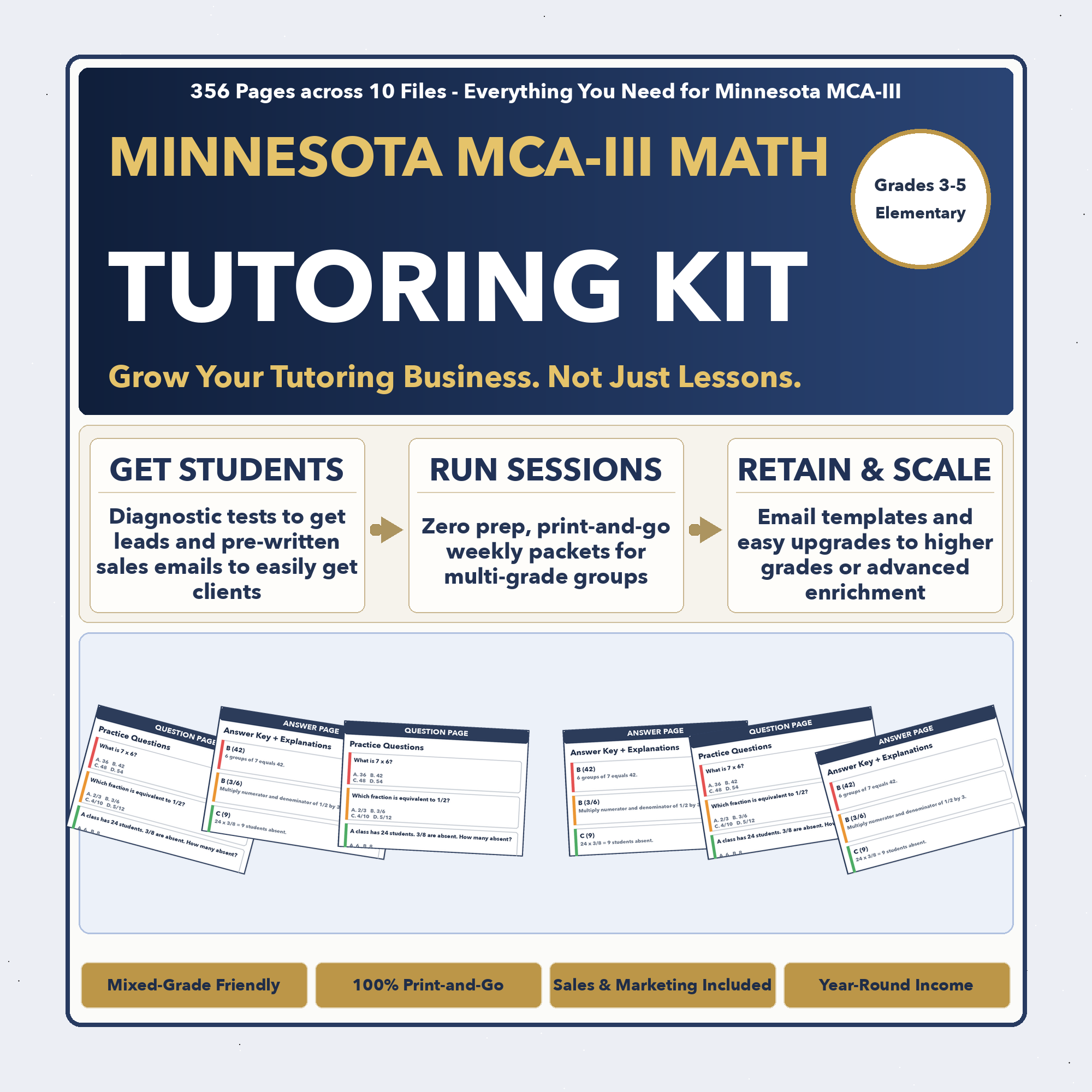 [Grade 6] Washington SBA Math Test Simulation | All 4 Levels (2473-2610 ...